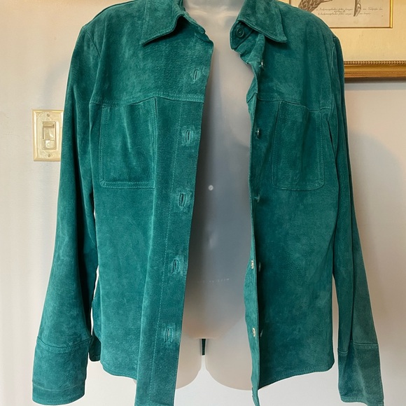 Coldwater Creek | Jackets & Coats | Vintage Teal Suede Jacket | Poshmark